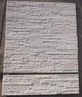 China Snow White Quartzite Mini Stacked Stone Ledgestone 600x150mm Thin Veneer Stone Cladding for sale