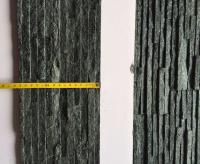 China Black Quartzite Waterfall Shape Ledgestone,Quartzite Mini Stacked Stone,Black Stone Cladding,Thin Stone Veneer for sale