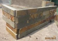 China Multicolor Split Face Slate Stone Cladding Rusty Slate Ledgestone Natural Stone Veneer 600x150x15-25mm for sale
