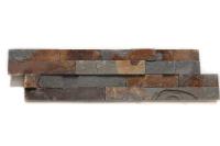China Rusty Slate Multicolor Culture Stone Thin Veneer 10x40cm Natural Split Face Ledgestone for sale