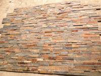 China Rusty Slate Multicolor Culture Stone Thin Veneer 10x40cm Natural Split Face Ledgestone for sale