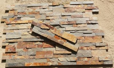 China China Rusty Slate Ledgestone,Split Face Slate Thin Stone Veneer,Multicolor Slate Zclad Stacked Stone,Stone Cladding for sale