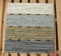 China Multicolor Rusty Slate Waterfall Stacked Stone Veneer 600x150mm Natural Split Wall Cladding for sale