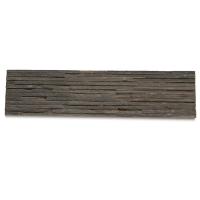 China Dark Brown Slate Ledgestone Thin Stone Veneer 600x150mm Natural Split Wall Cladding for sale
