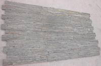 China Dark Brown Slate Ledgestone Thin Stone Veneer 600x150mm Natural Split Wall Cladding for sale