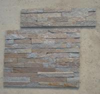 China Rustic Quartzite Ledgestone Natural Culture Stone Veneer 600x150x15-25mm Wall Cladding for sale