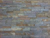 China Rustic Quartzite Ledgestone Natural Thin Stone Veneer 10x40cm for Wall Cladding for sale