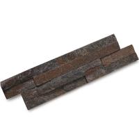 China Rustic Quartzite Ledgestone Natural Thin Stone Veneer 10x40cm for Wall Cladding for sale