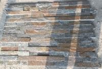China Rustic Quartzite Ledgestone Natural Thin Stone Veneer 10x40cm for Wall Cladding for sale