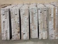 China Natural Quartzite Ledgestone Veneer 600x150mm Golden Line Silver Sunset Stone Cladding for sale