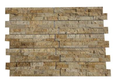 China Natural Travertine Ledger Panels 600x150mm Stacked Stone Veneer for Wall Cladding for sale
