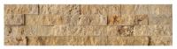 China Yellow Travertine Ledgestone Natural Stone Veneer 600x150mm Wall Panels for sale