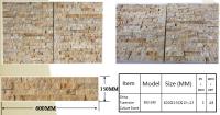China Yellow Travertine Ledgestone Natural Stone Veneer 600x150mm Wall Panels for sale