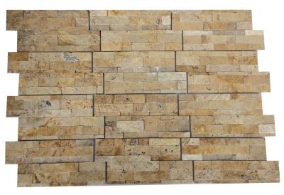 China Natural Travertine Ledger Panels 600x150mm Real Stone Veneer for Wall Cladding for sale