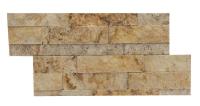 China Natural Travertine Ledger Panels 600x150mm Real Stone Veneer for Wall Cladding for sale
