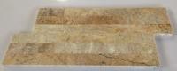 China Chinese Yellow Travertine S Cut Stone Panels Natural Split Ledgestone 180x350mm for sale