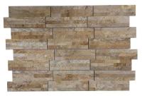 China Chinese Yellow Travertine S Cut Stone Panels Natural Split Ledgestone 180x350mm for sale