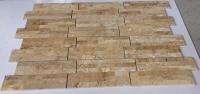 China Chinese Yellow Travertine S Cut Stone Panels Natural Split Ledgestone 180x350mm for sale