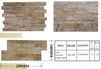 China Chinese Yellow Travertine S Cut Stone Panels Natural Split Ledgestone 180x350mm for sale