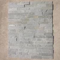 China Grey Slate Split Face Stone Cladding 600x150mm Natural Riven Ledgestone Veneer for sale