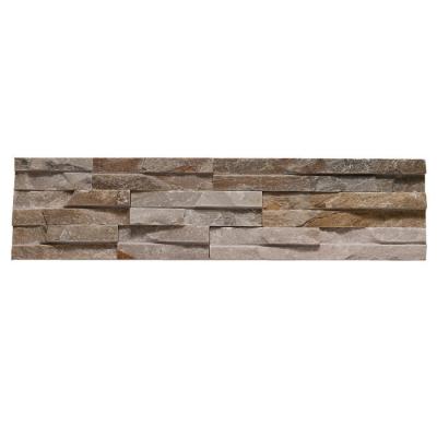 China Oyster Grooved Slate Ledgestone 600x150mm Natural Split Stone Veneer for Wall Cladding for sale