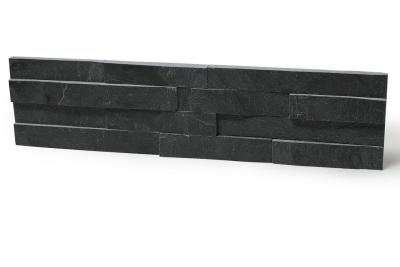 China Natural Split Face Slate Stacked Stone Grey Thin Veneer 600x150mm Wall Cladding for sale