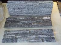China Dark Grey Granite Stone Cladding Natural Split Ledgestone 600x150mm for Indoor Outdoor Wall for sale