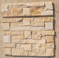 China Yellow Sandstone Culture Stone Ledger Panels 600x150mm Natural Split Wall Cladding for sale