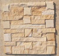 China Yellow Sandstone Culture Stone Ledger Panels 600x150mm Natural Split Wall Cladding for sale