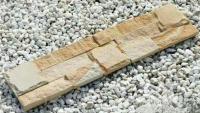 China Yellow Sandstone Culture Stone Ledger Panels 600x150mm Natural Split Wall Cladding for sale