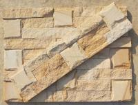 China Yellow Sandstone Culture Stone Ledger Panels 600x150mm Natural Split Wall Cladding for sale