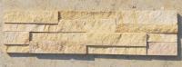 China Yellow Sandstone Ledger Panels 600x150mm Natural Split Stone Veneer for Wall Cladding for sale