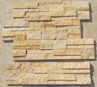 China Yellow Sandstone Ledger Panels 600x150mm Natural Split Stone Veneer for Wall Cladding for sale