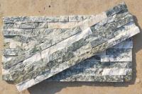 China Lotus Green Marble Ledgestone Natural Split Stone Veneer 600x150mm Wall Cladding for sale