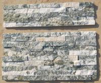 China Lotus Green Marble Ledgestone Natural Split Stone Veneer 600x150mm Wall Cladding for sale