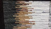 China Natural Mini Stacked Stone Veneer Waterfall Ledgestone 600x150mm Mixed Colors Real Stone Panel for sale