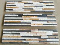 China Natural Mini Stacked Stone Veneer Waterfall Ledgestone 600x150mm Mixed Colors Real Stone Panel for sale