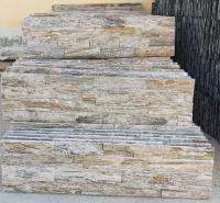 China White Wood Vein Granite Ledgestone 600x150mm Natural Stone Cladding Panels for sale