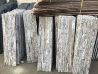 China White Wood Vein Granite Ledgestone 600x150mm Natural Stone Cladding Panels for sale