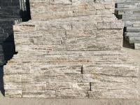 China White Wood Vein Granite Ledgestone 600x150mm Natural Stone Cladding Panels for sale