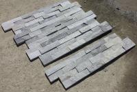 China Blue Quartzite Z Clad Stone Panels Natural Thin Veneer 600x150mm Wall Cladding for sale