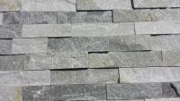 China Blue Quartzite Z Clad Stone Panels Natural Thin Veneer 600x150mm Wall Cladding for sale