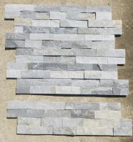 China Blue Quartzite Z Clad Stone Panels Natural Thin Veneer 600x150mm Wall Cladding for sale