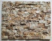 China Forest Brown Sandstone Stacked Stone Veneer 600x150mm Natural Split Wall Cladding for sale