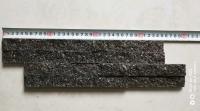 China Black Galaxy Granite Stacked Stone Veneer 600x150mm Natural Split Wall Cladding for sale