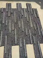 China Black Galaxy Granite Stacked Stone Veneer 600x150mm Natural 3D Wall Panels for sale
