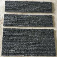 China China Black Galaxy Mini Stacked Stone Ledgestone Natural Stone Veneer Wall Panel 600x150mm for sale