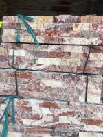 China Red Dragon Jade Marble Culture Stone 600x150mm Purple Cream Marble Ledgestone Wall Cladding for sale