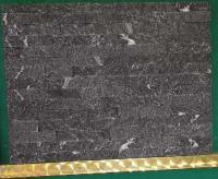 China Black Galaxy Granite Stacked Stone Veneer 600x150mm Natural Split Wall Cladding for sale