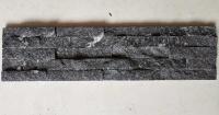 China Black Galaxy Granite Stacked Stone Veneer 600x150mm Natural Split Wall Cladding for sale